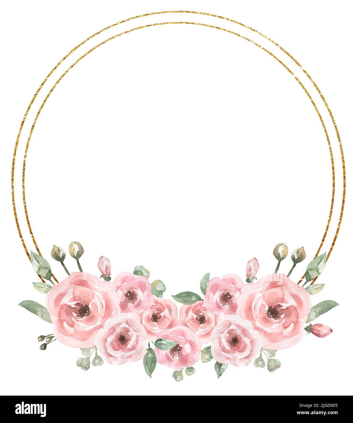 Pink Wedding Flowers Clip Art Delicate Pink Flowers Wreath Clipart,