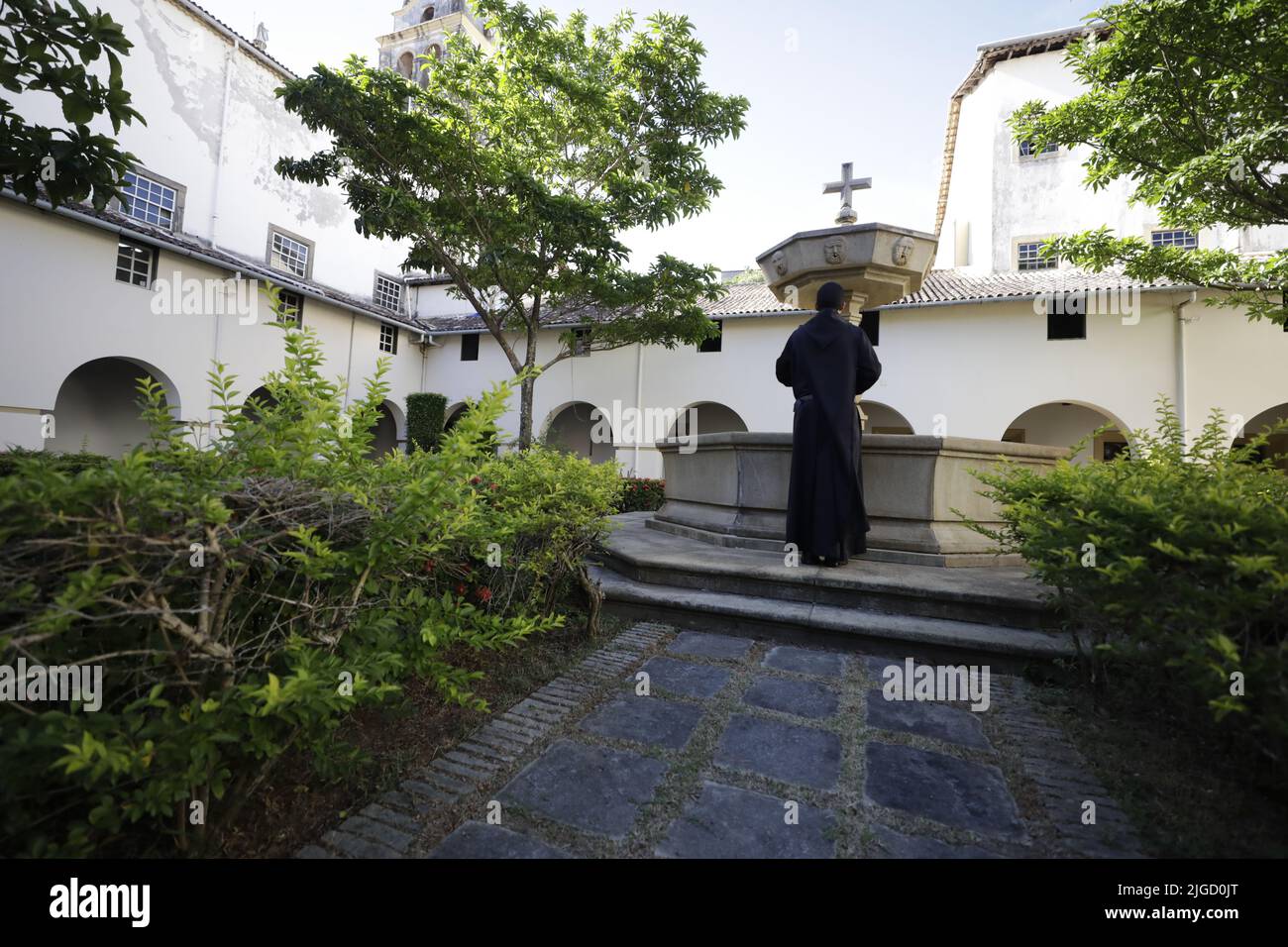 salvador, bahia, brazil - february 21, 2019: Catholic monk seen at the ...