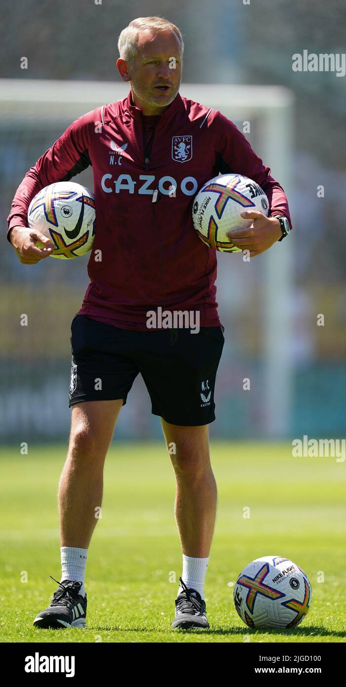 Aston Villa coach Neil Critchley during a pre-season friendly match at ...