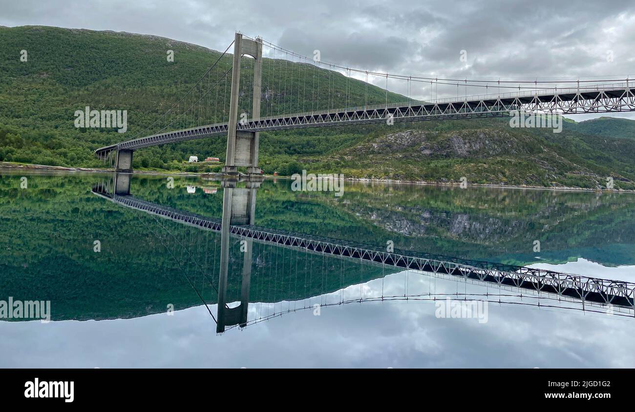 Bridge in Northern Norway Stock Photo - Alamy