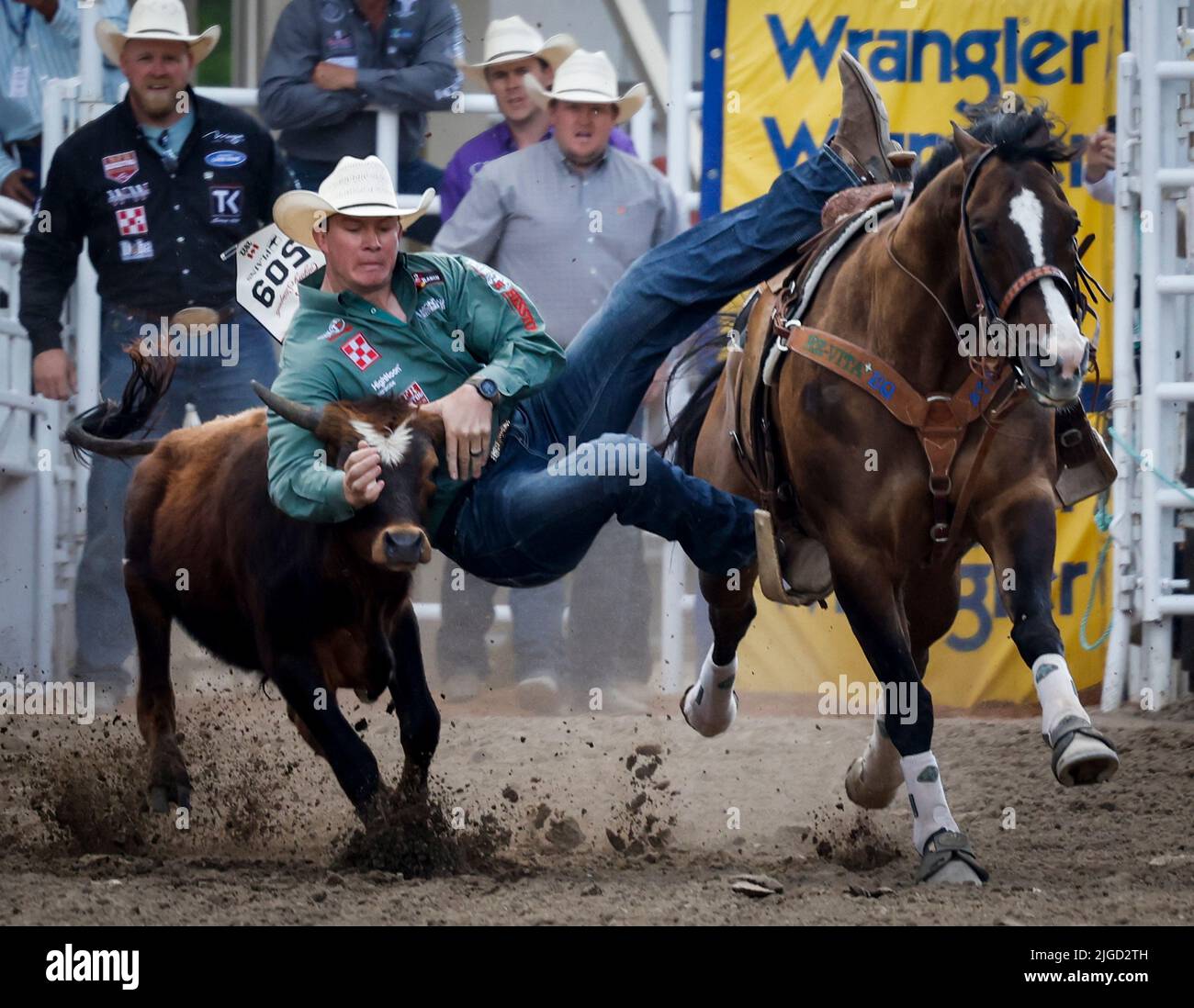 July 9, 2022, Calgary, AB, CANADA: Ty Erickson, of Helena, Montana ...