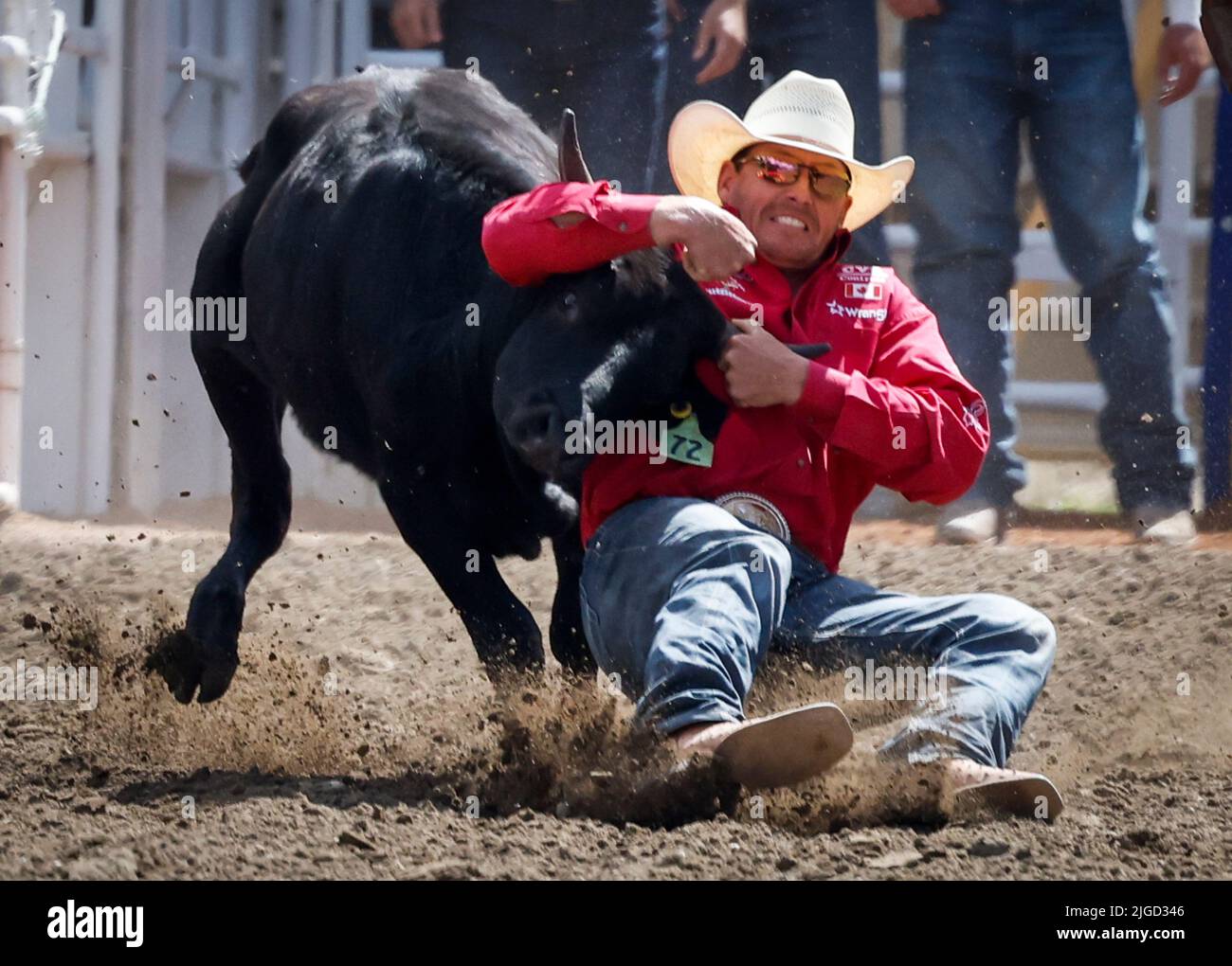July 9, 2022, Calgary, AB, CANADA: Cody Cassidy, of Donalda, Alta ...
