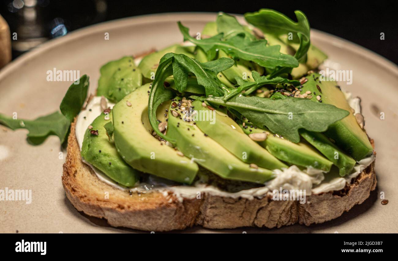 Simple avocado toast hi-res stock photography and images - Alamy
