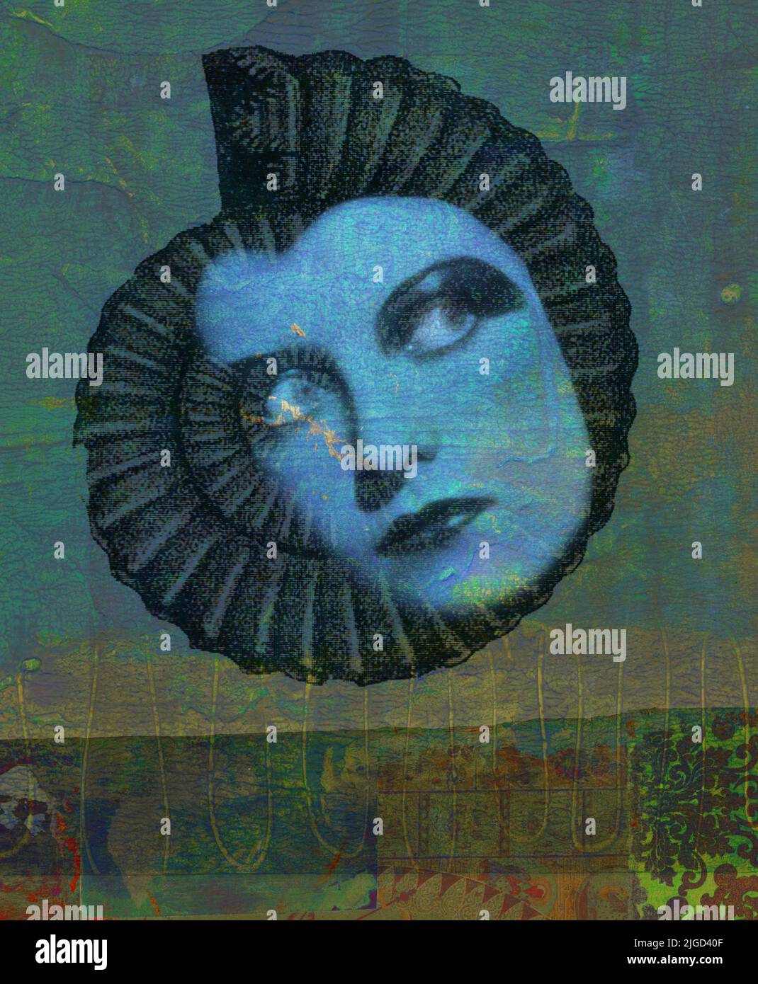 Sacred Geometry. Progression of Creation. Woman with her mind in a ...