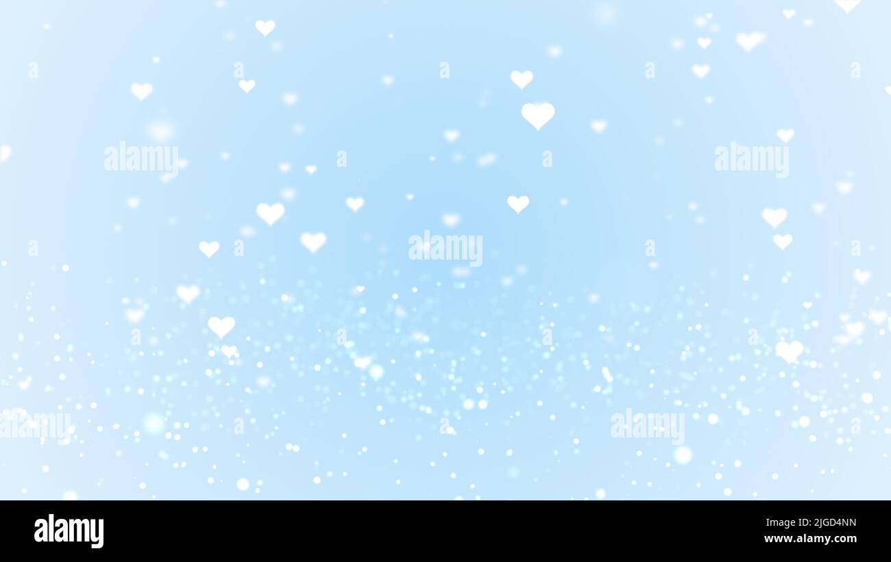 Abstract white moving flying hearts hi-res stock photography and images ...