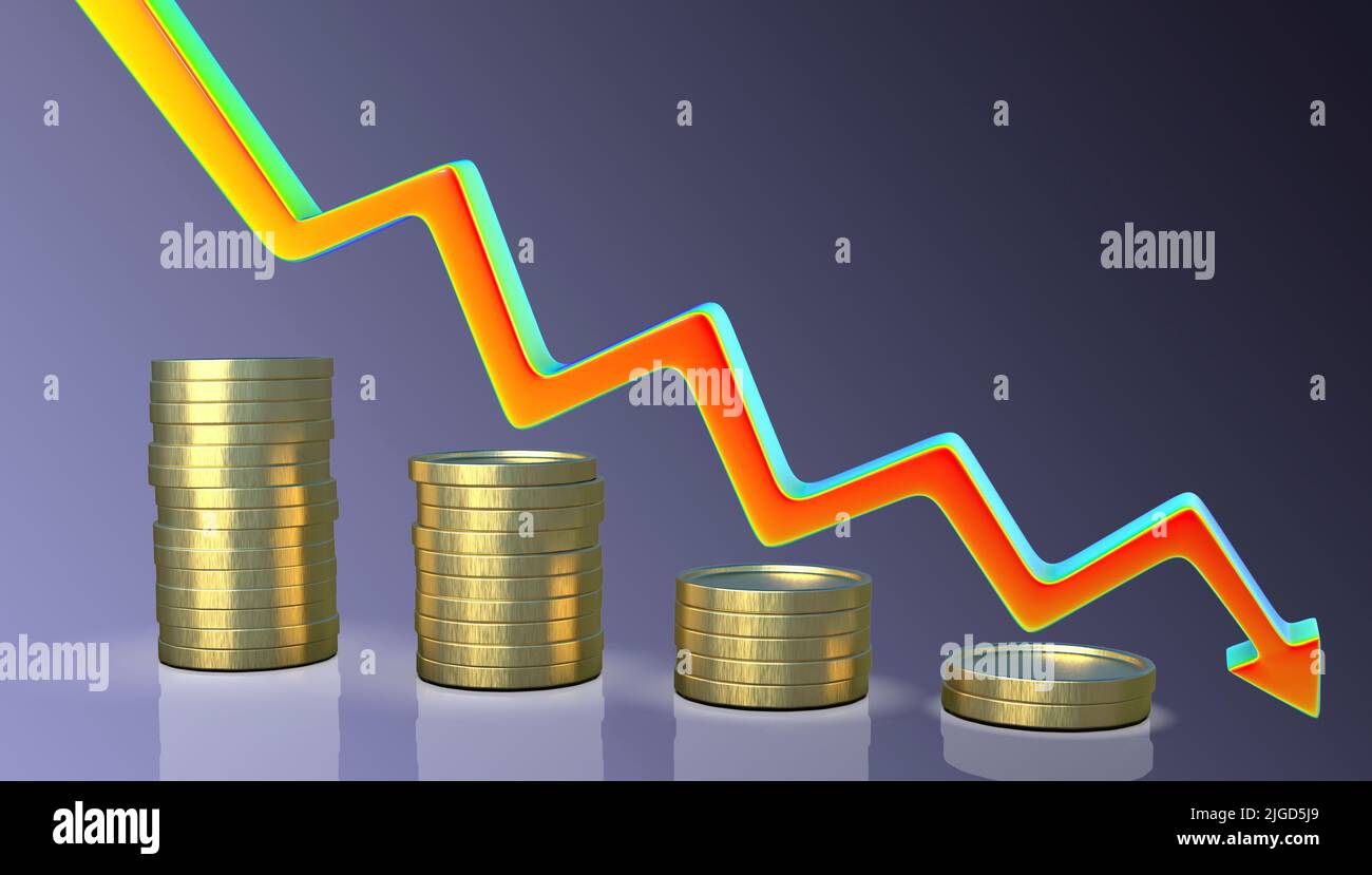 Downward trend, illustration Stock Photo - Alamy