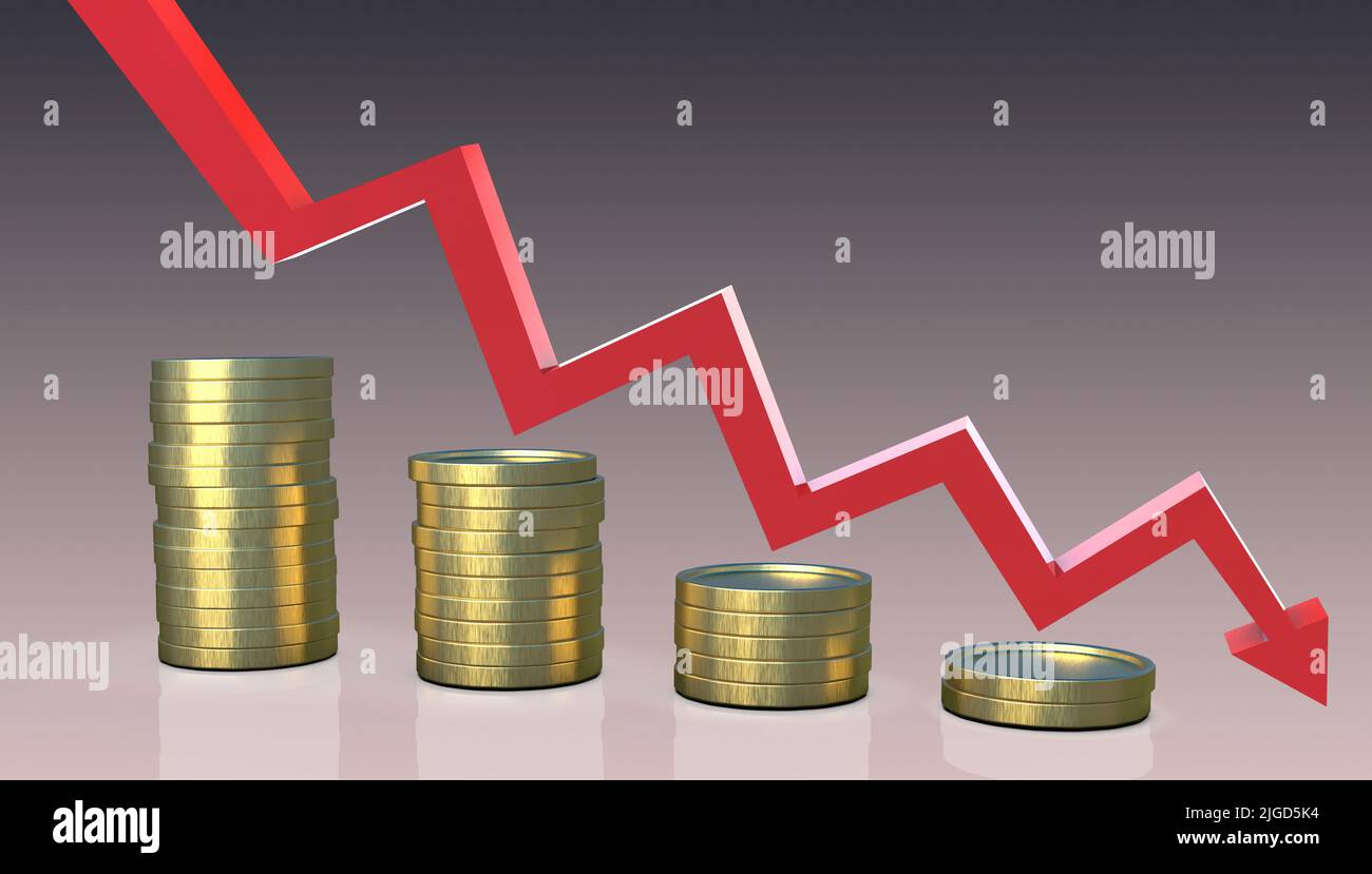 Downward trend, illustration Stock Photo - Alamy