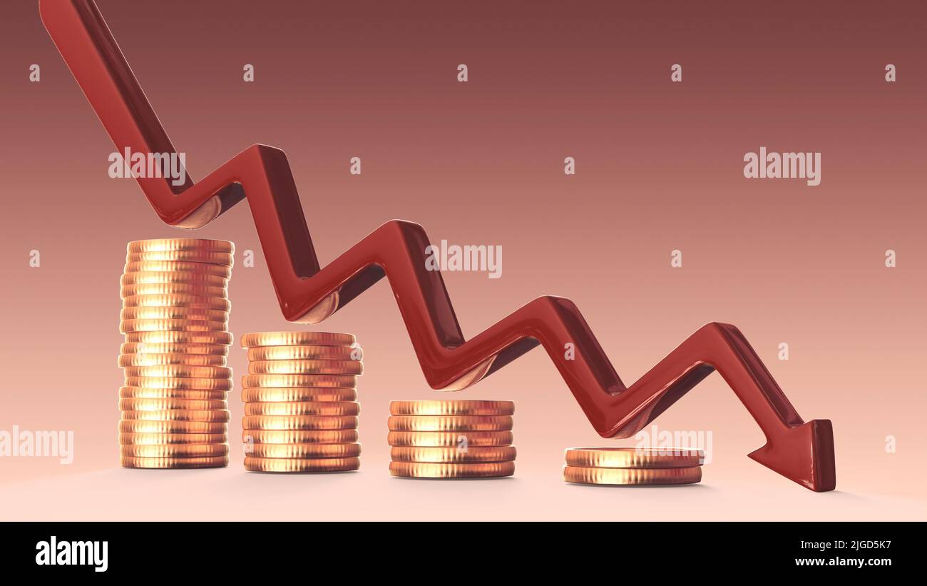 Downward trend, illustration Stock Photo - Alamy