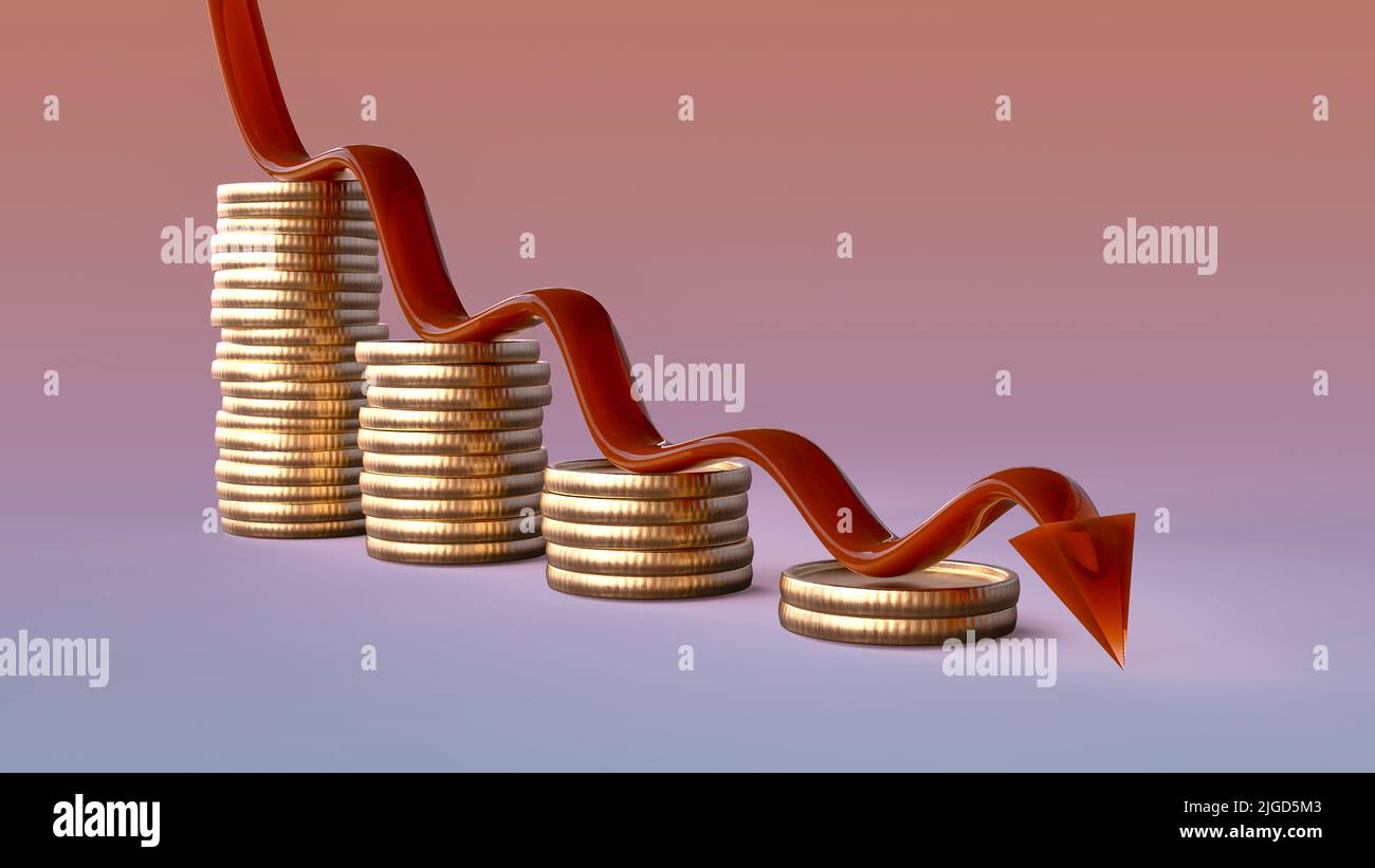 Downward trend, illustration Stock Photo - Alamy