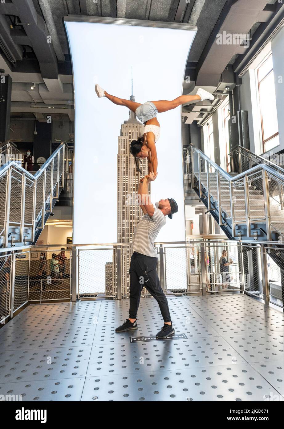 New York, NY - July 9, 2022: Gabi Butler (on top) of the cast of ...