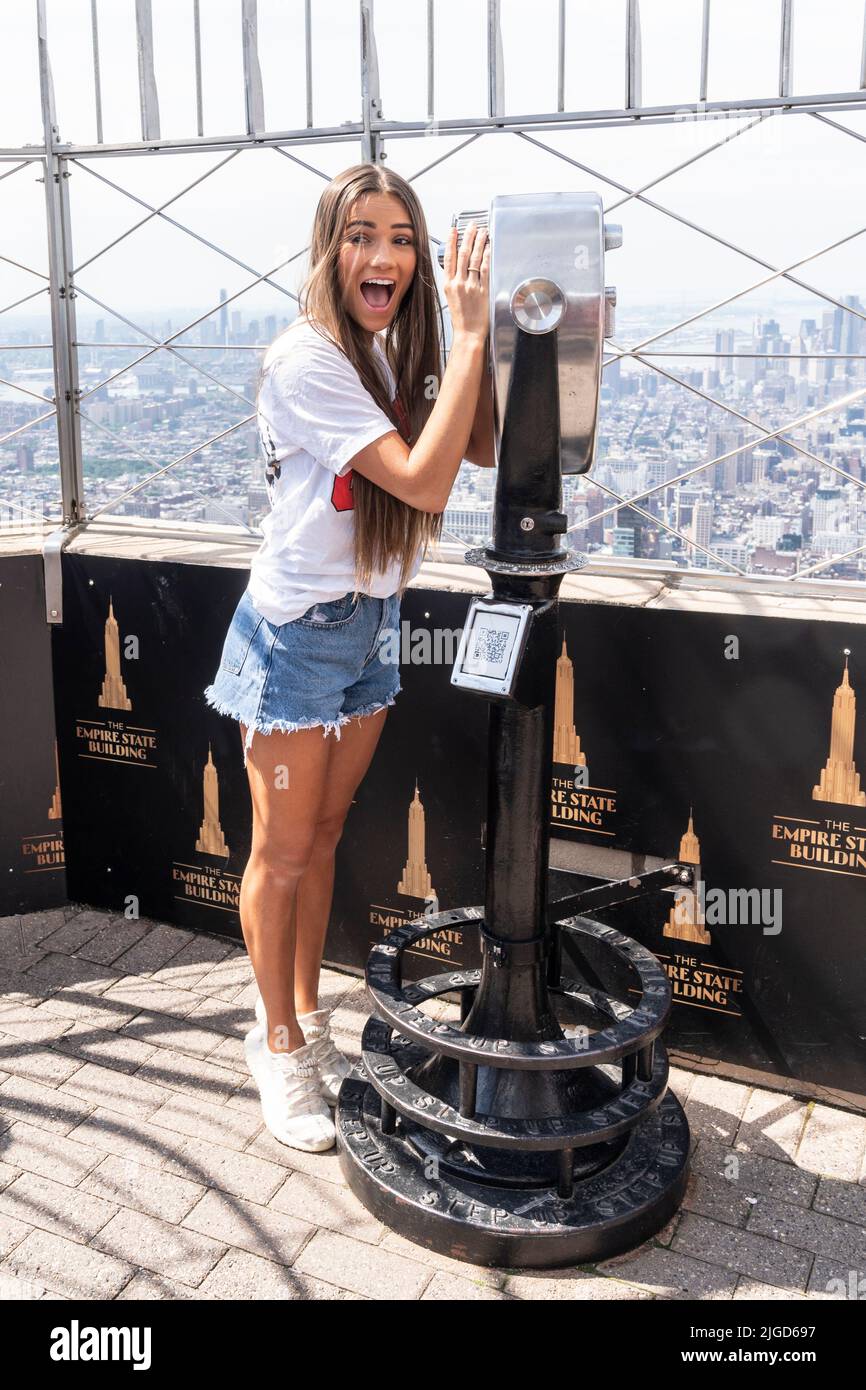 New York, NY - July 9, 2022: Morgan Simianer of the cast of Netflix ...