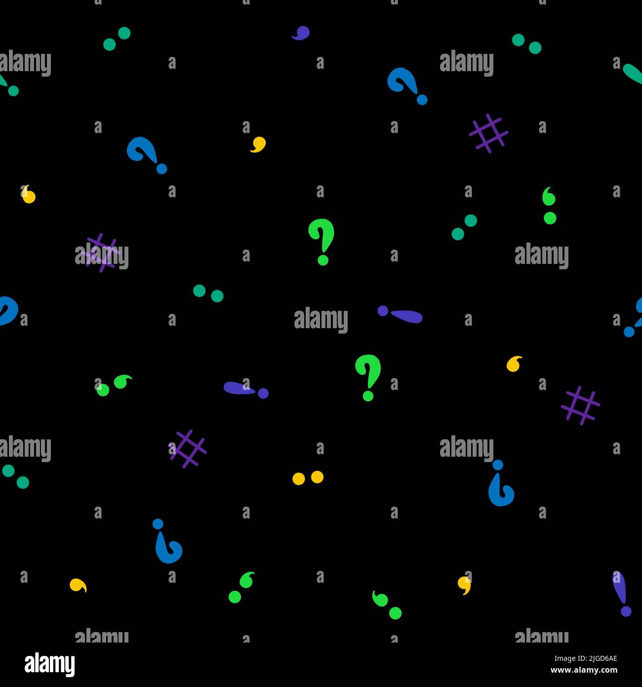 Punctuation marks seamless school pattern for kids and students for ...