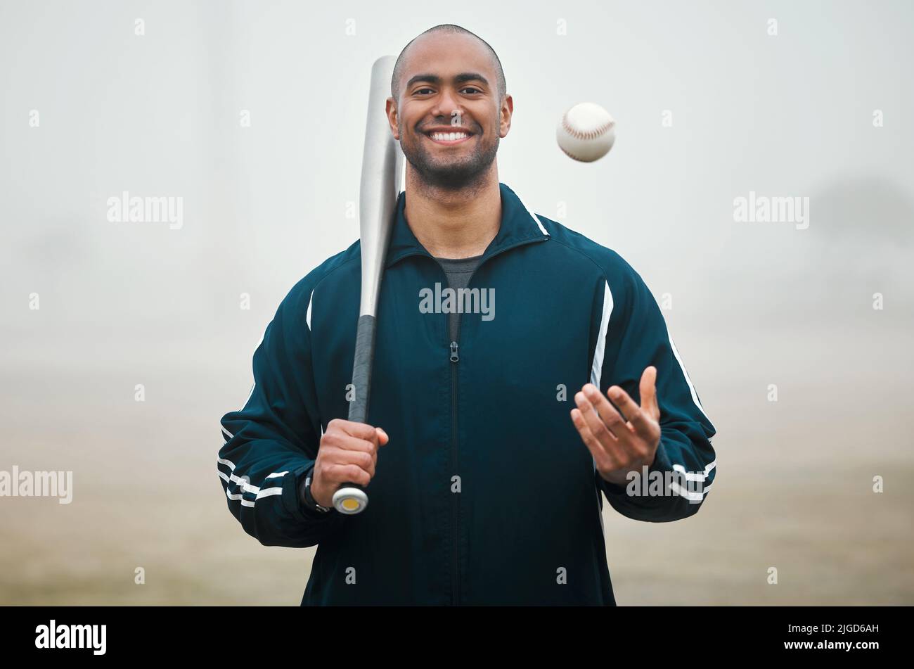 Up for a game. Cropped portrait of a handsome young male baseball ...