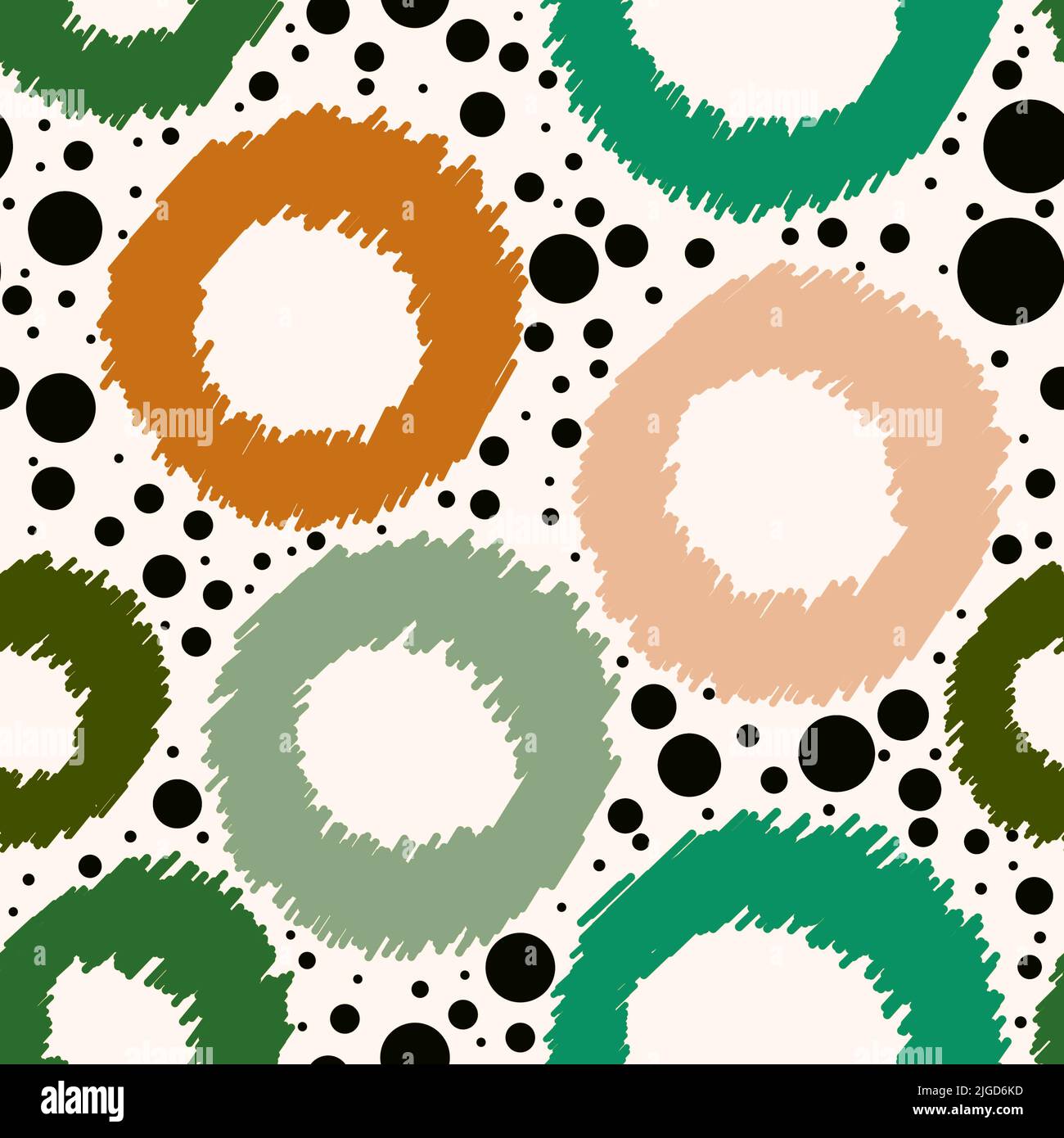 Abstract geometric circle seamless pattern for kids and linens and ...