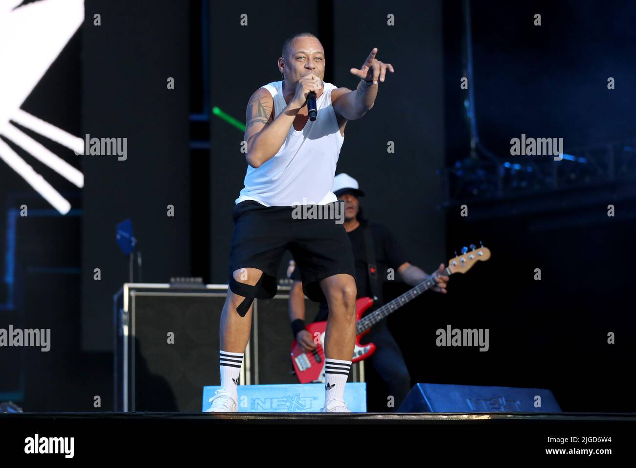 July 9, 2022, Lisbon, Portugal: Carlao lead singer of the Portuguese ...