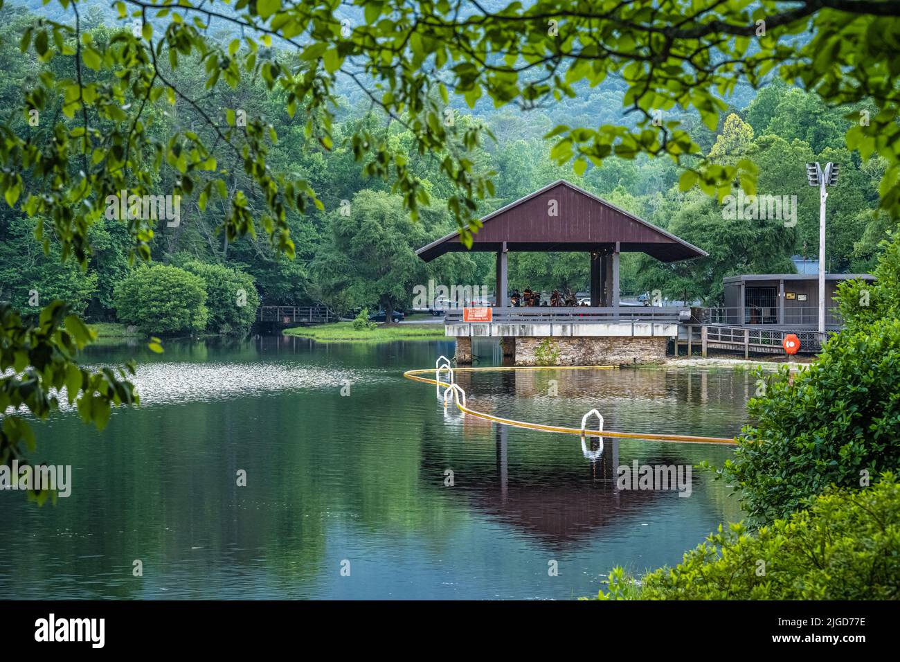 Summer evening concert at Vogel State Park's Lake Trahlyta Pavilion in ...