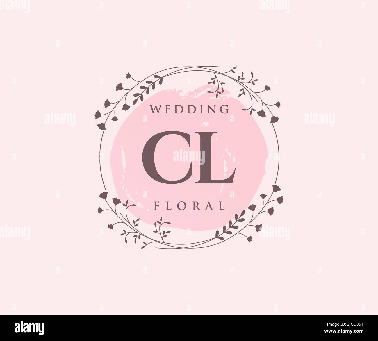CL Initials letter Wedding monogram logos template, hand drawn modern ...