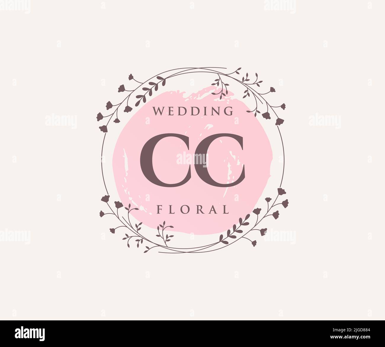 CC Initials letter Wedding monogram logos template, hand drawn modern ...