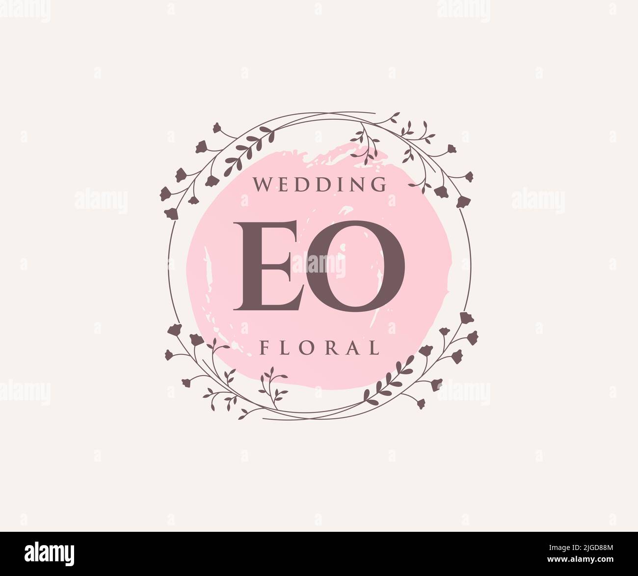 EO Initials letter Wedding monogram logos template, hand drawn modern ...