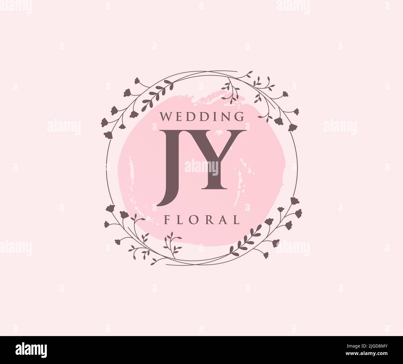 JY Initials letter Wedding monogram logos template, hand drawn modern ...