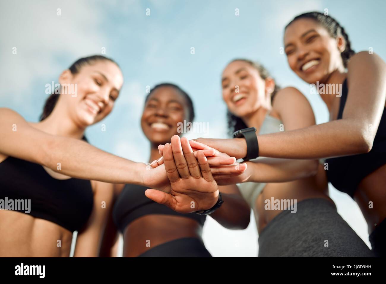 My girls always have my back. a group of friends with their hands ...