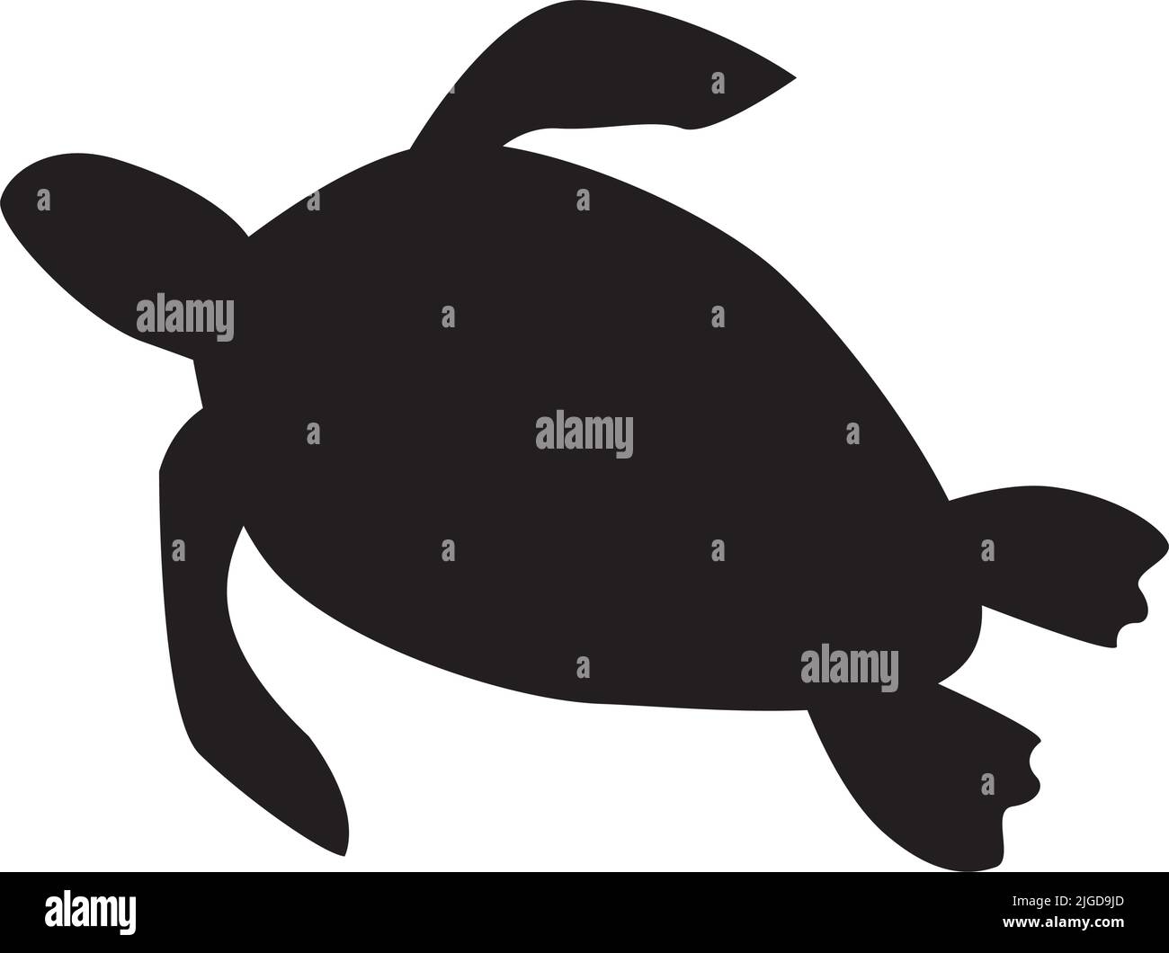 turtle sealife silhouette Stock Vector Image & Art - Alamy