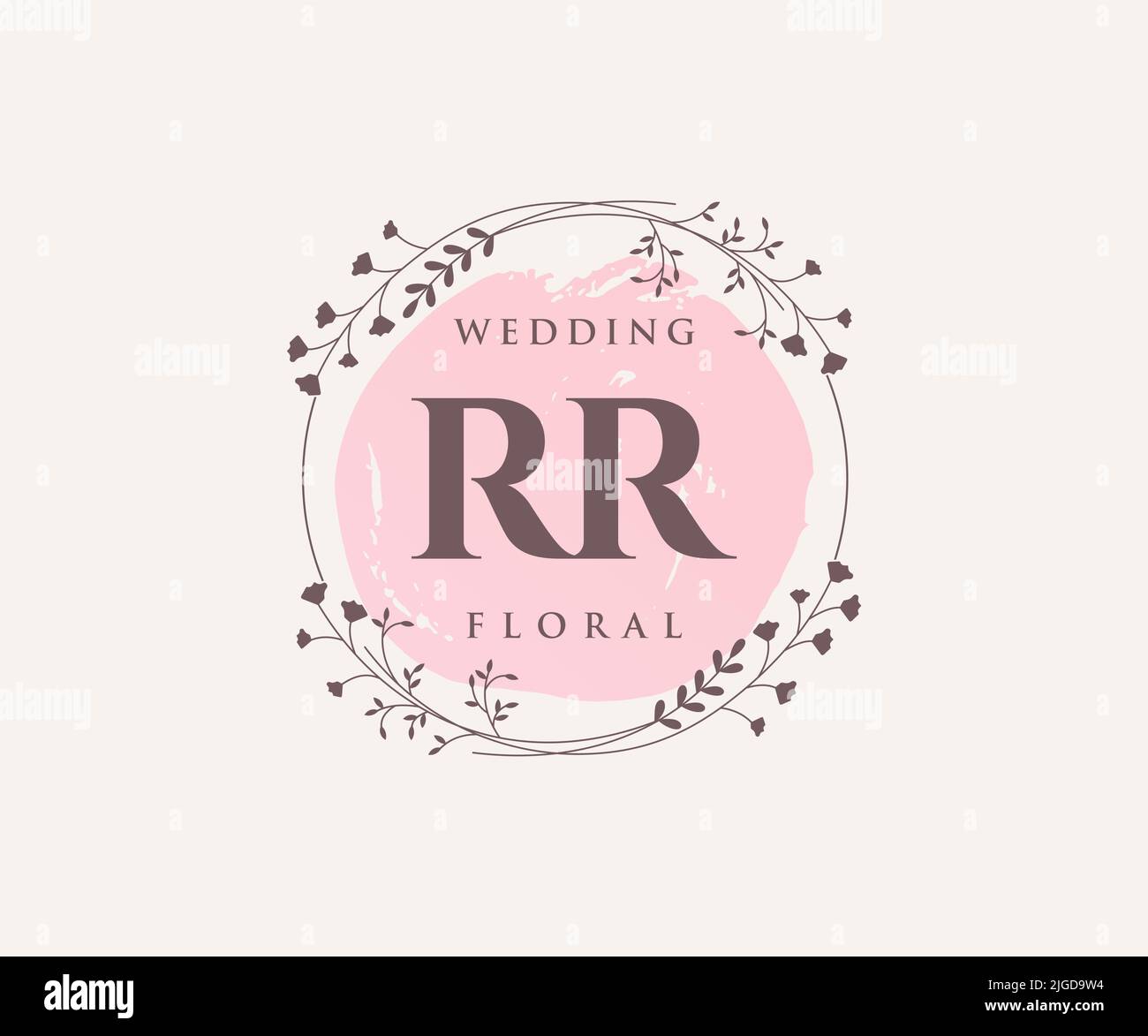 RR Initials letter Wedding monogram logos template, hand drawn modern ...