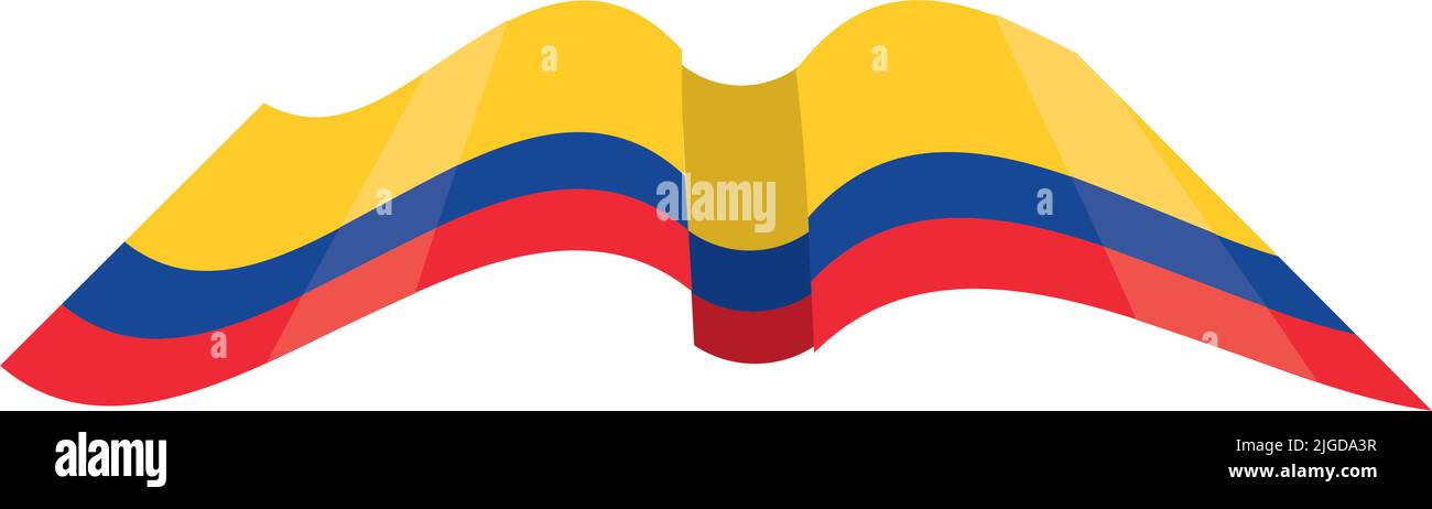 colombian flag waving Stock Vector Image & Art - Alamy