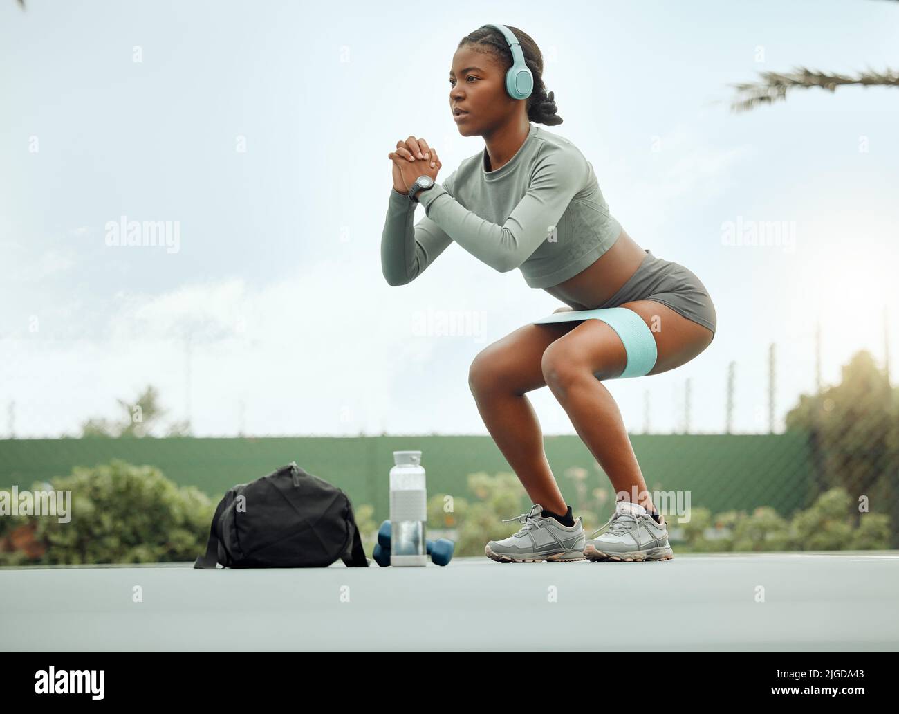 Feel The Burn Full Length Shot Of An Attractive Young Female Athlete