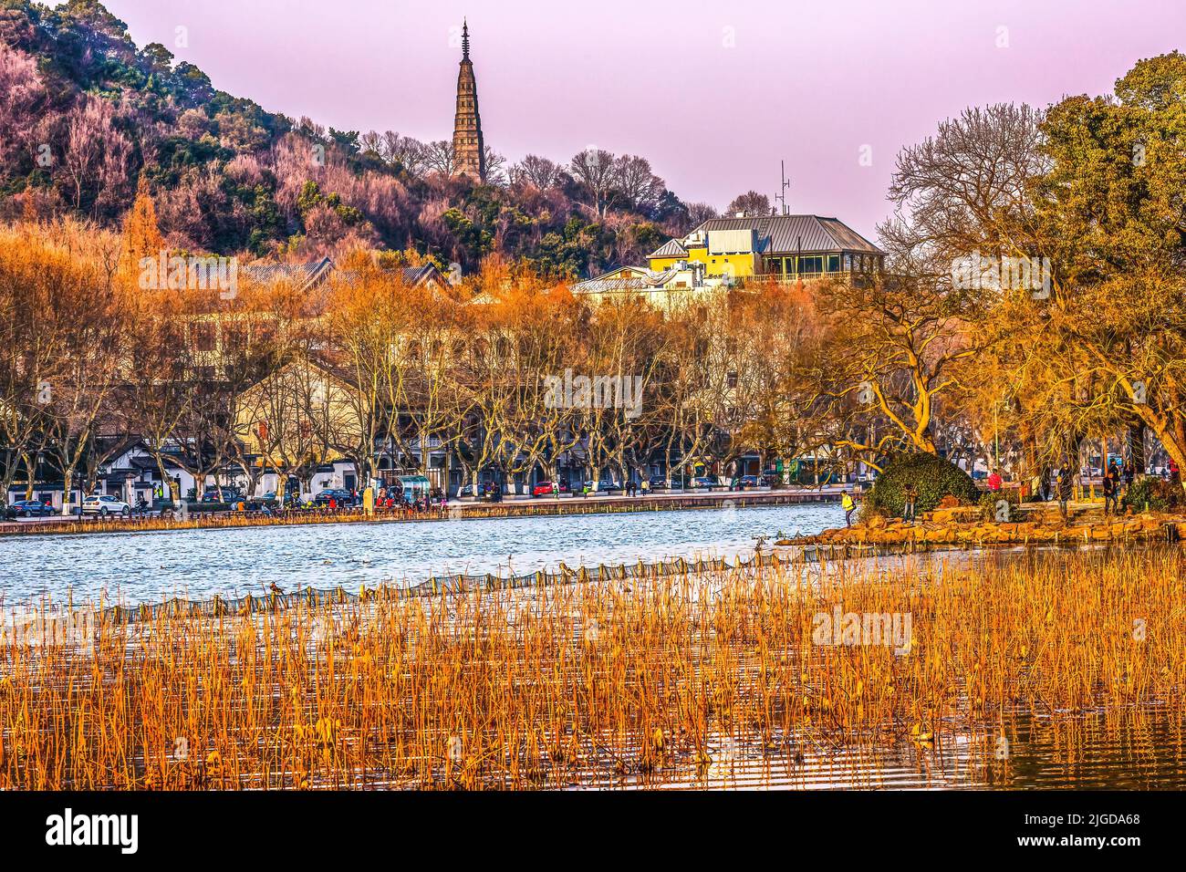 Ancient Baochu Pagoda West Lake Hangzhou Zhejiang China . Pagoda was ...