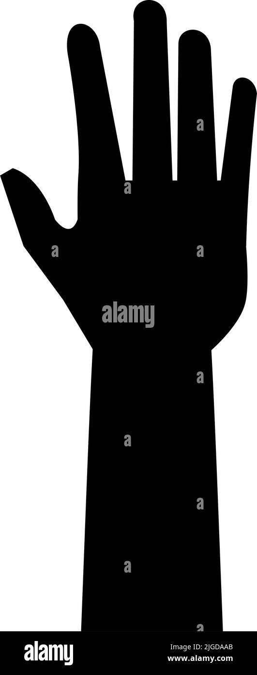hand human open silhouette Stock Vector Image & Art - Alamy