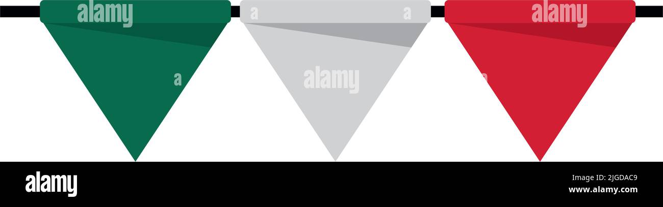 mexican flag colors garland Stock Vector Image & Art - Alamy