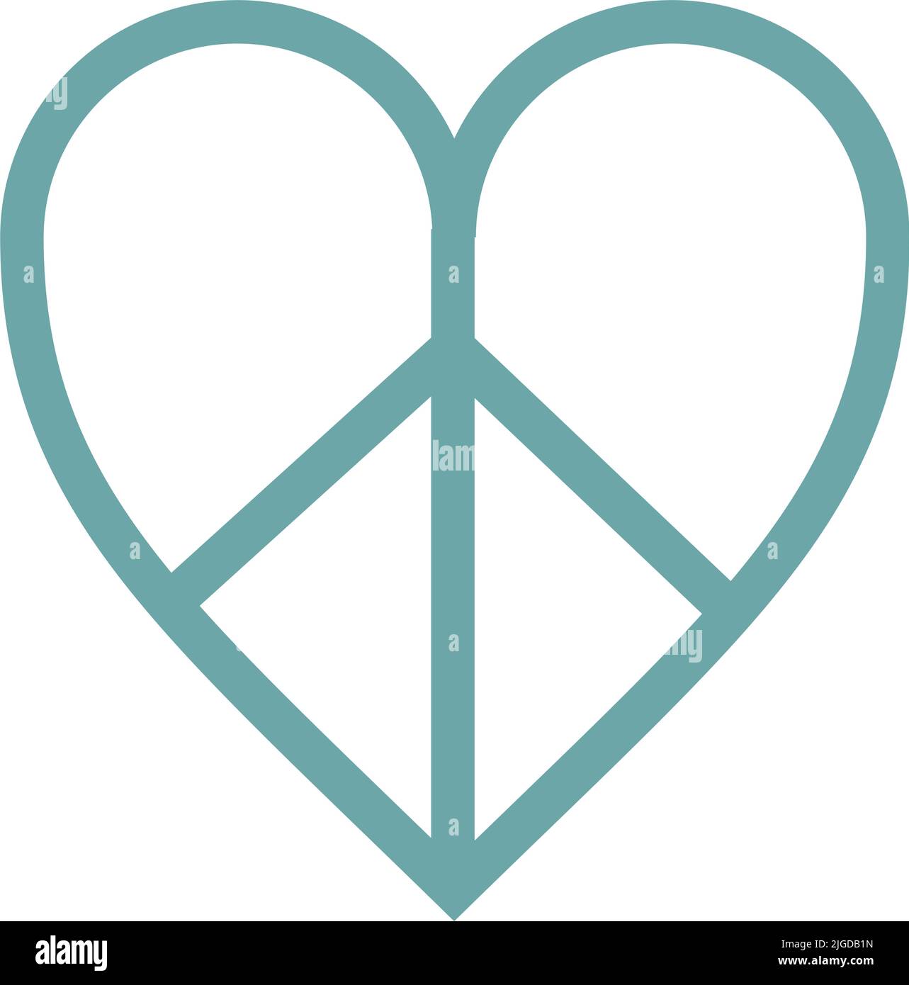 heart peace symbol Stock Vector Image & Art - Alamy