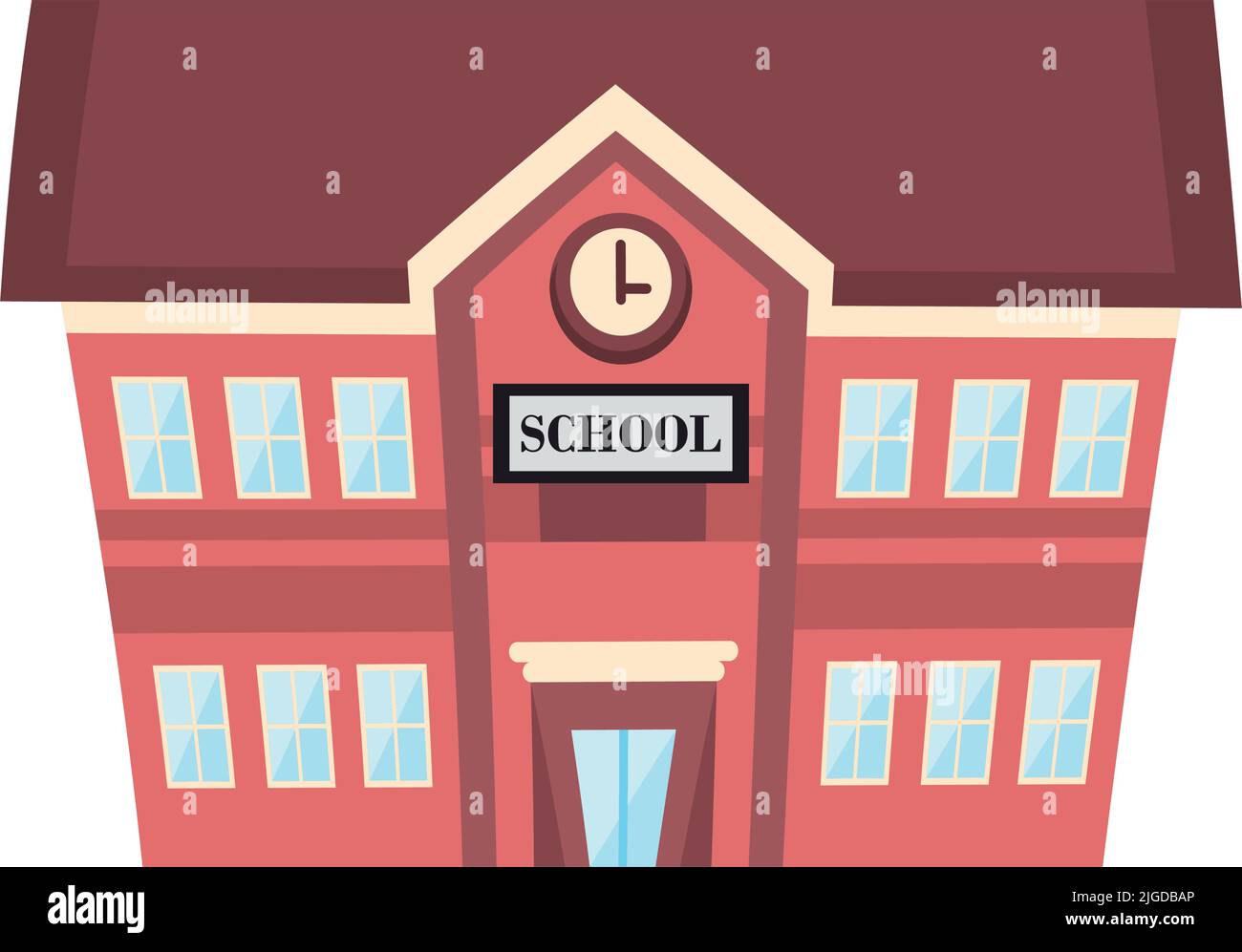school building front facade Stock Vector Image & Art - Alamy