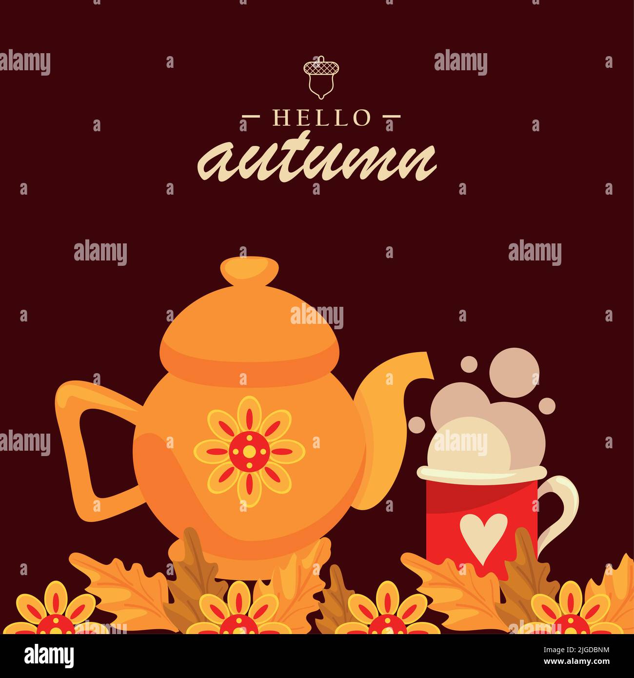 hello autumn lettering template Stock Vector Image & Art - Alamy