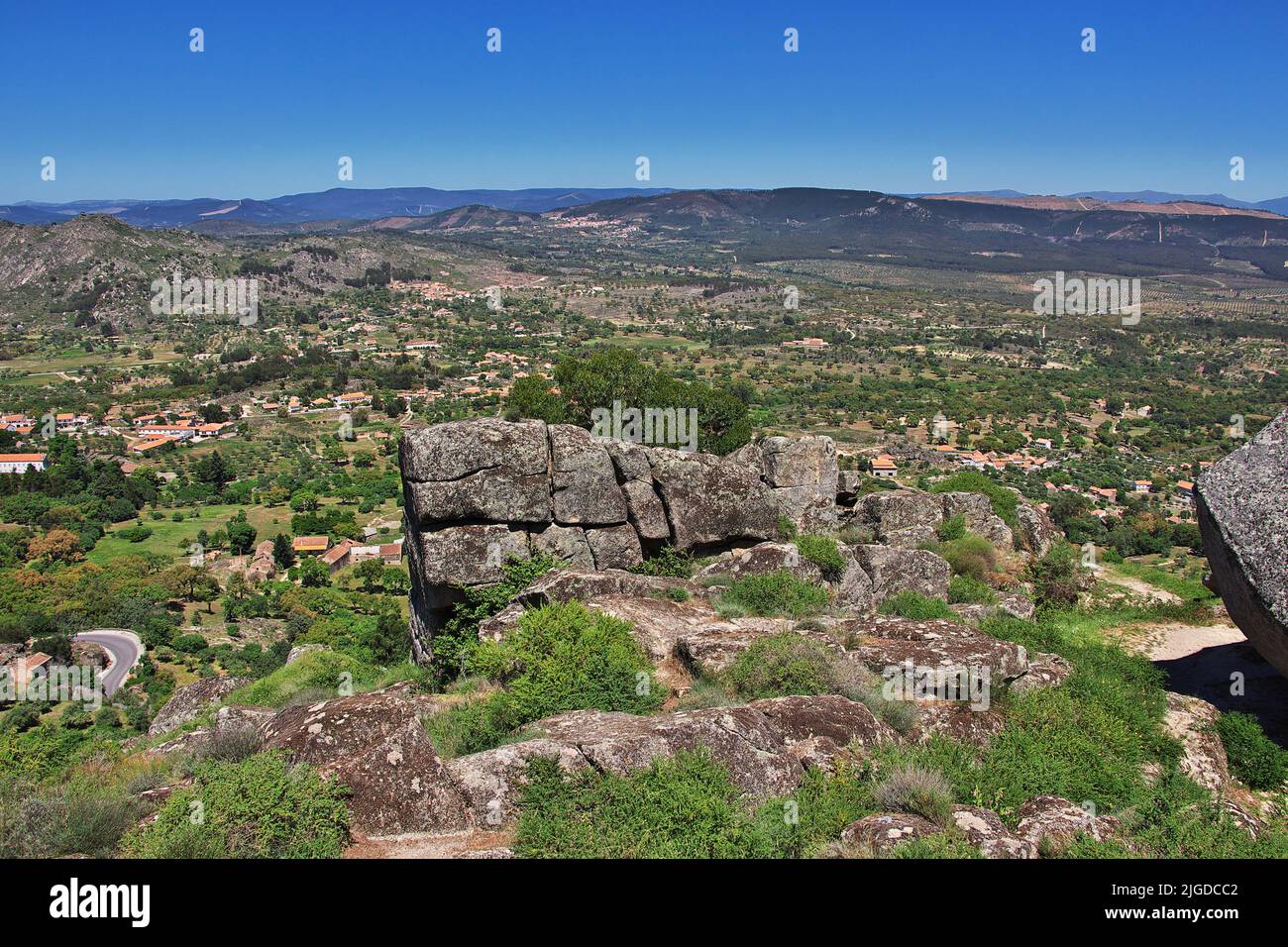 The Monsanto mountain in Portugal Stock Photo - Alamy