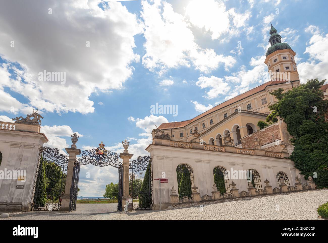 Mikulov Castle, Czech Republic. Moravian wine region Panorama Stock ...