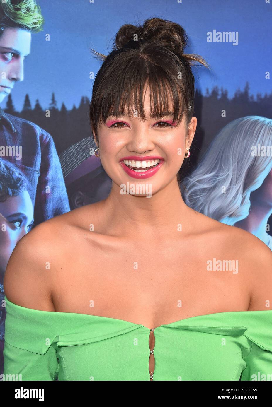 Peyton Lee walking on the red carpet at the Disney+ "Zombies 3" Los ...