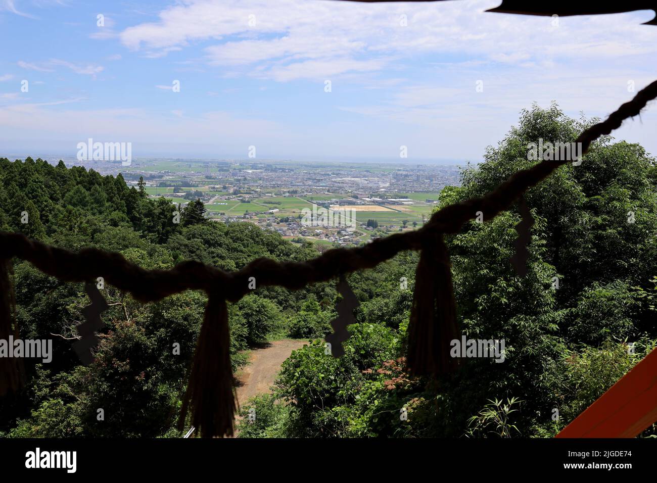 Sendai Japan, Miyagi Prefecture, July 2022.The view from Kumano Nachi ...