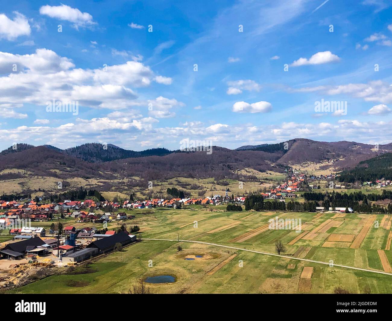 Village vast landscape seen hi-res stock photography and images - Alamy