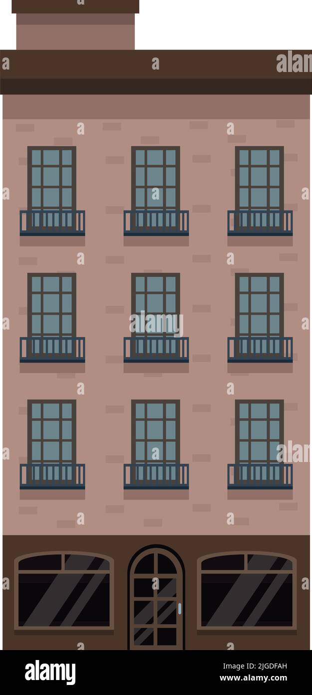 building pink color facade Stock Vector Image & Art - Alamy