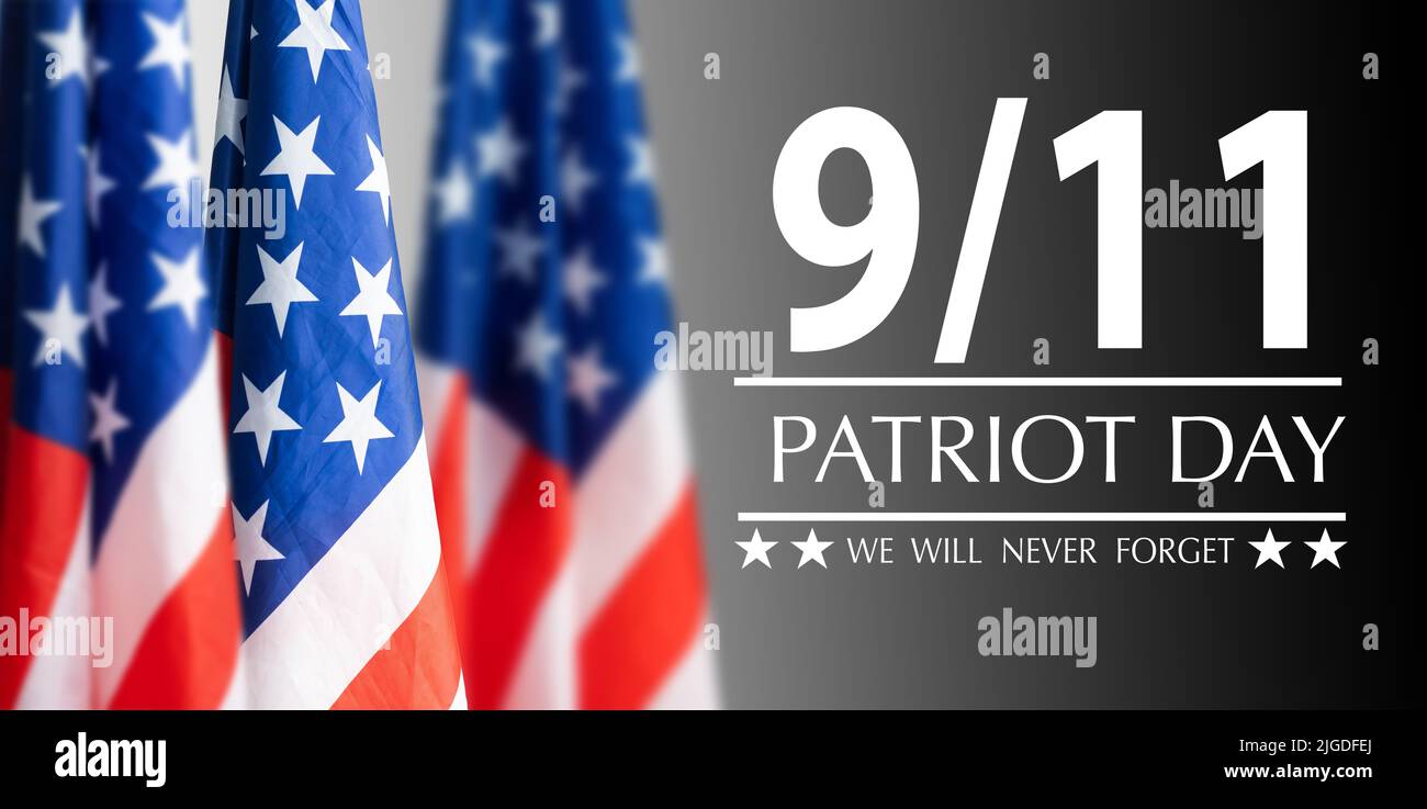 Patriot Day Typography Over Flags Background Stock Photo - Alamy