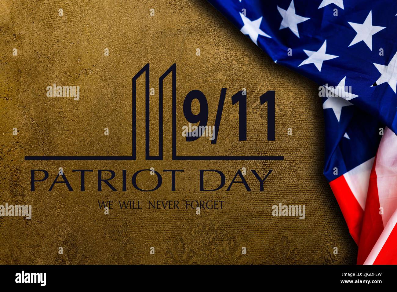 Patriot Day of USA background on american flag Stock Photo - Alamy