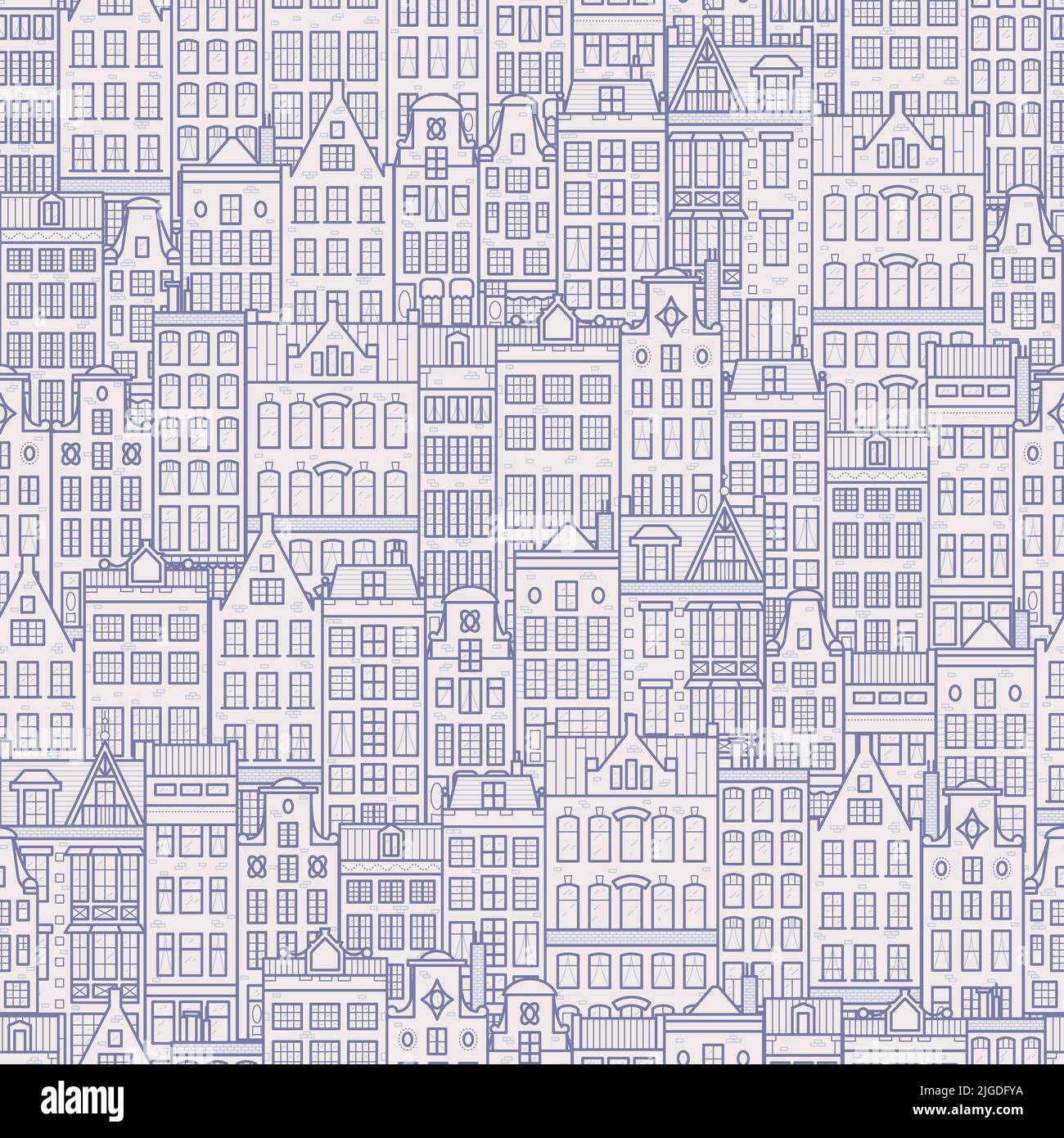 Old european city. Holland houses facades in traditional Dutch style ...