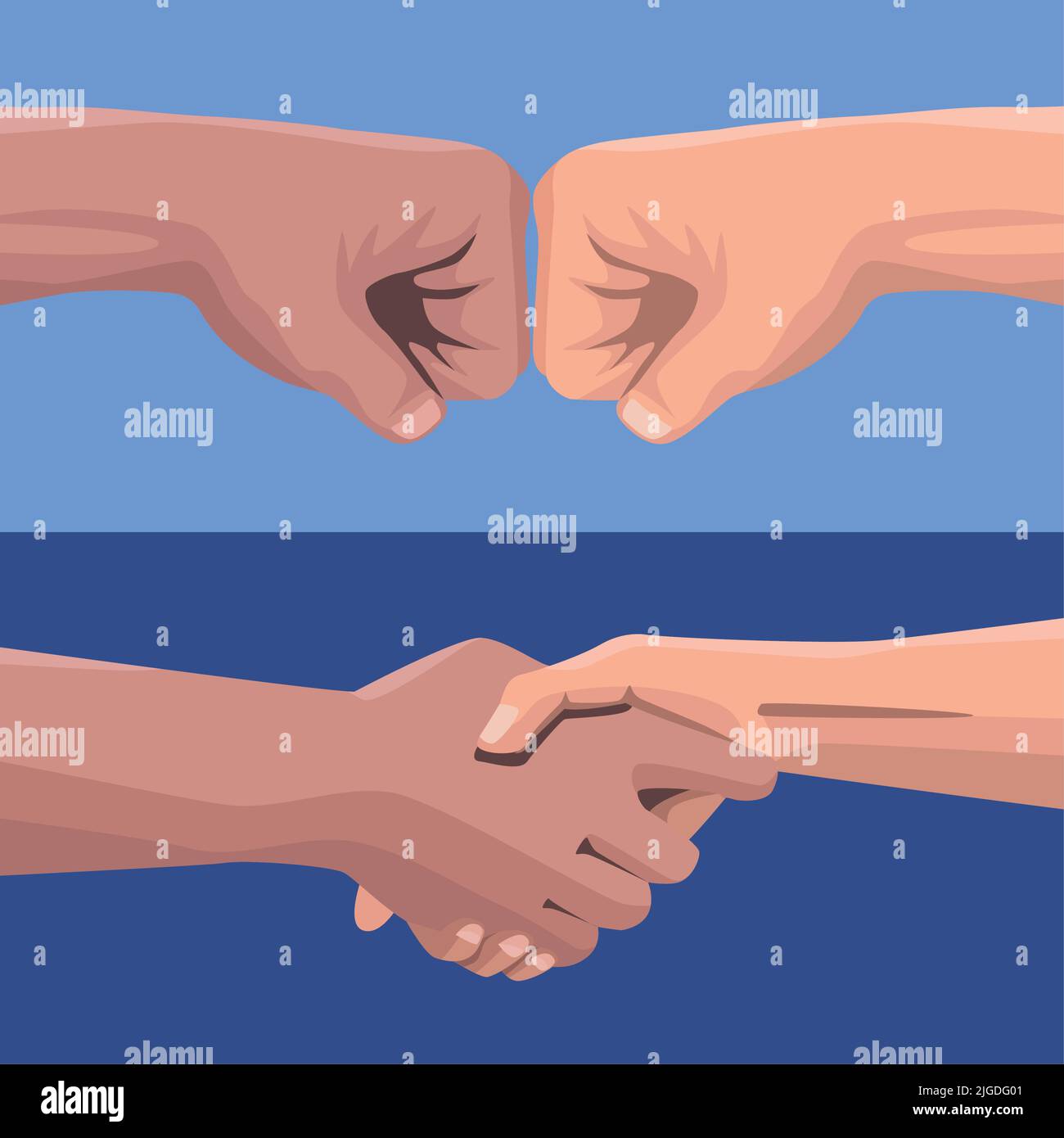 solidarity hands pair icons Stock Vector Image & Art - Alamy