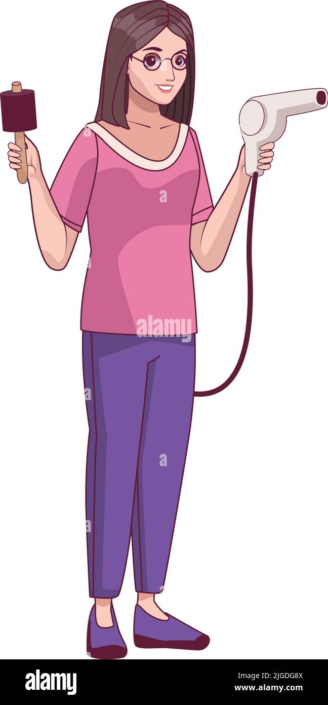 Woman hair salon worker Stock Vector Images - Alamy