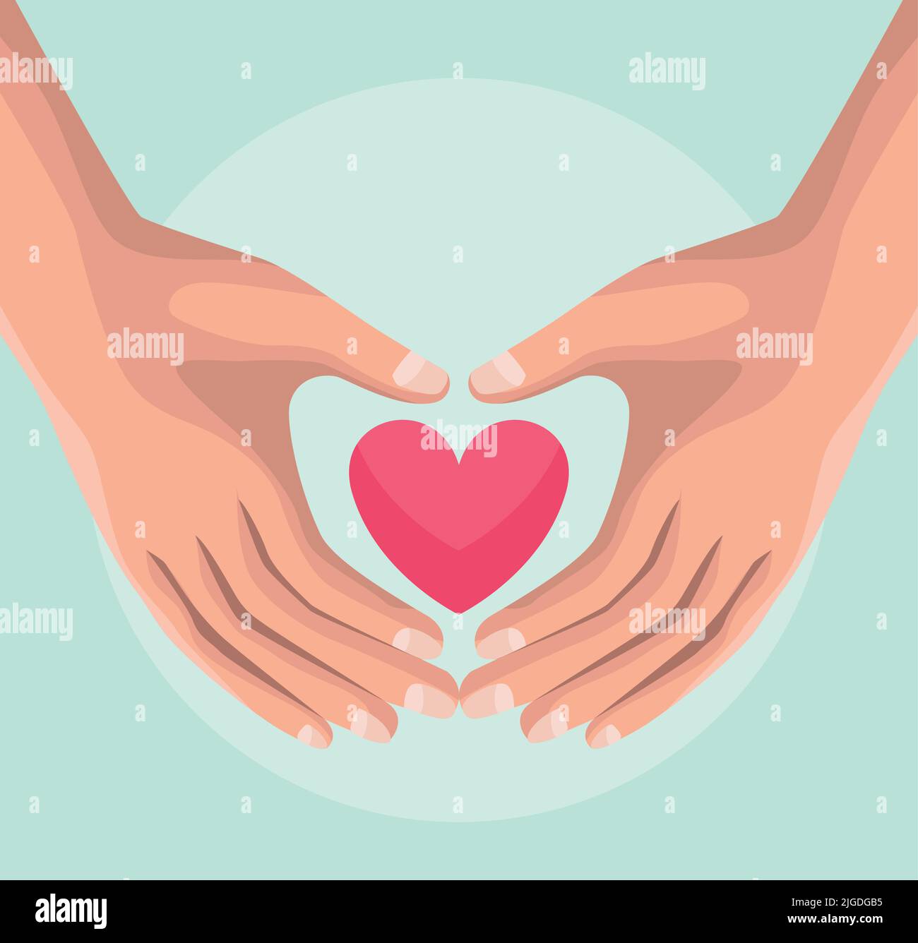 solidarity hands protecting heart Stock Vector Image & Art - Alamy