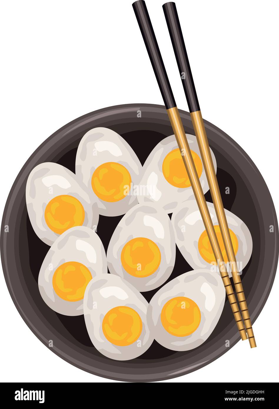 Delicious boiled eggs menu Stock Vector Images - Alamy