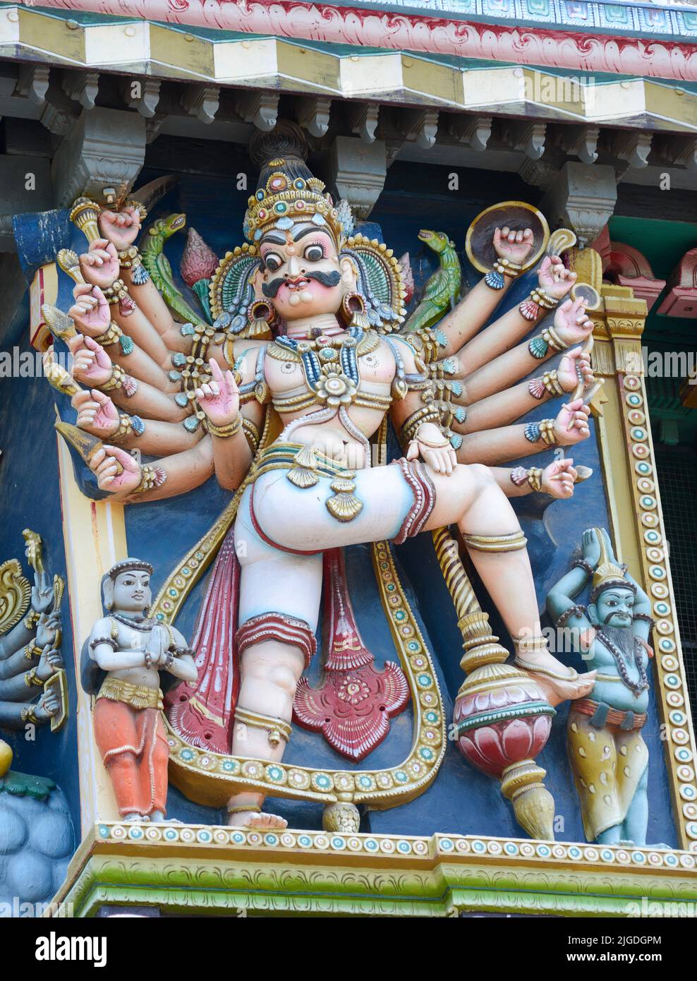 The beautiful Meenakshi Amman Temple in Madurai in the south Indian ...