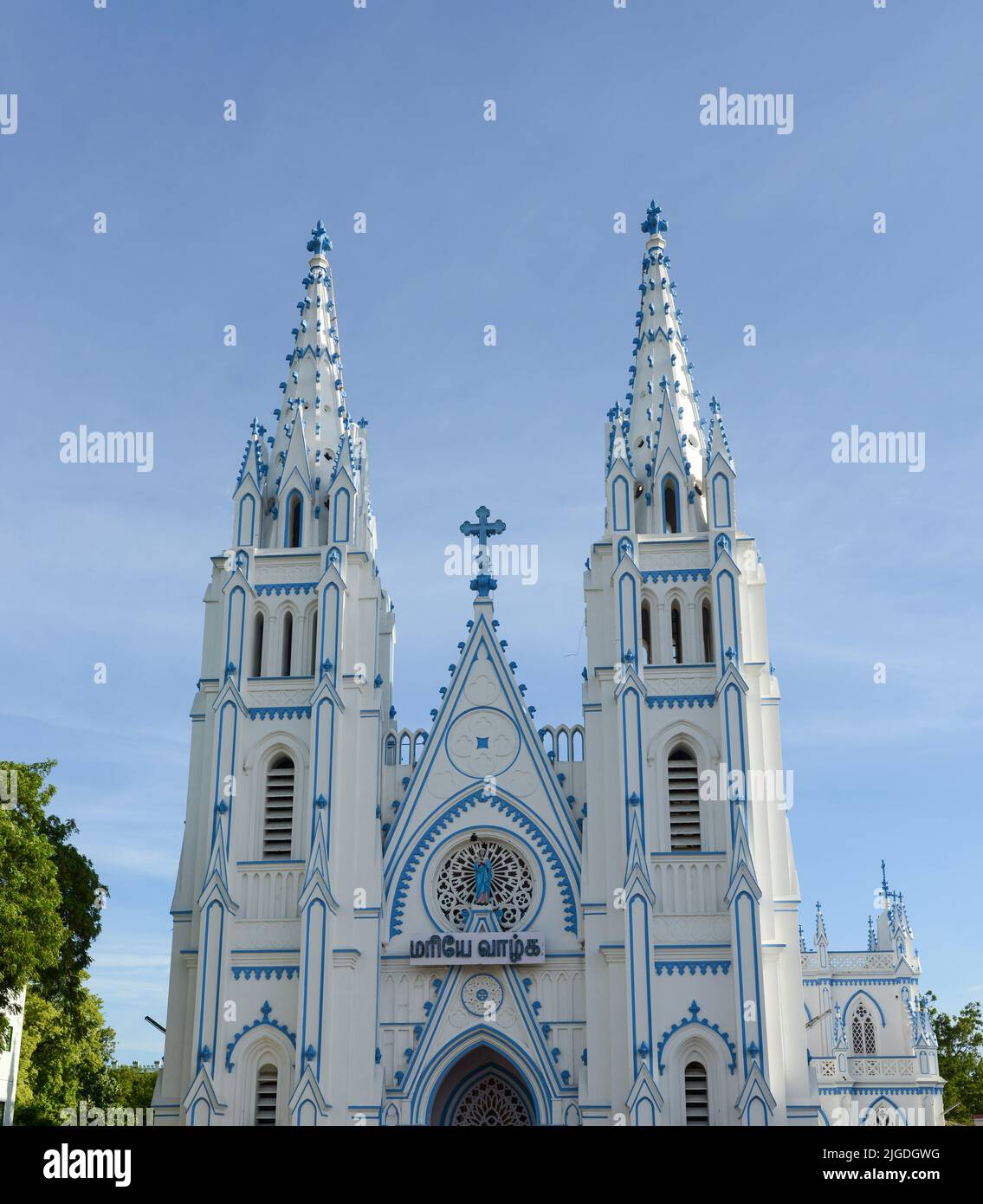 Towers of a church in Tamil Nadu in South India Stock Photo - Alamy